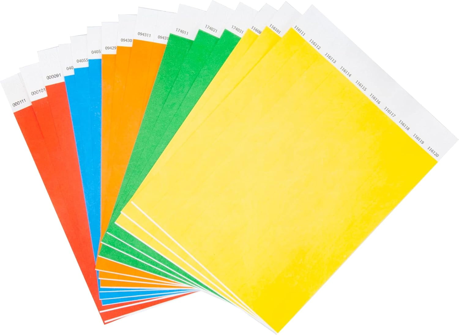 100 Pcs Tyvek Wristbands, Printable Wristbands Sheets For Printer ...