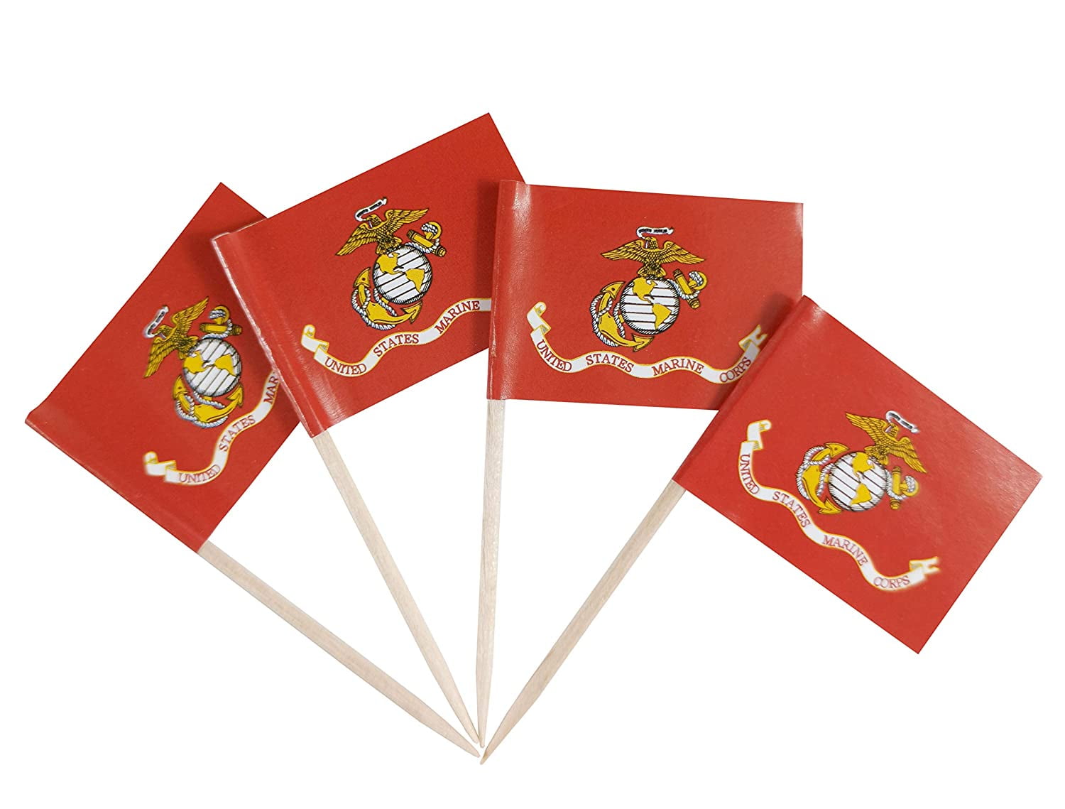 100 Pcs US Marine Corps Flags Toothpicks Army Force Flag Cupcake ...