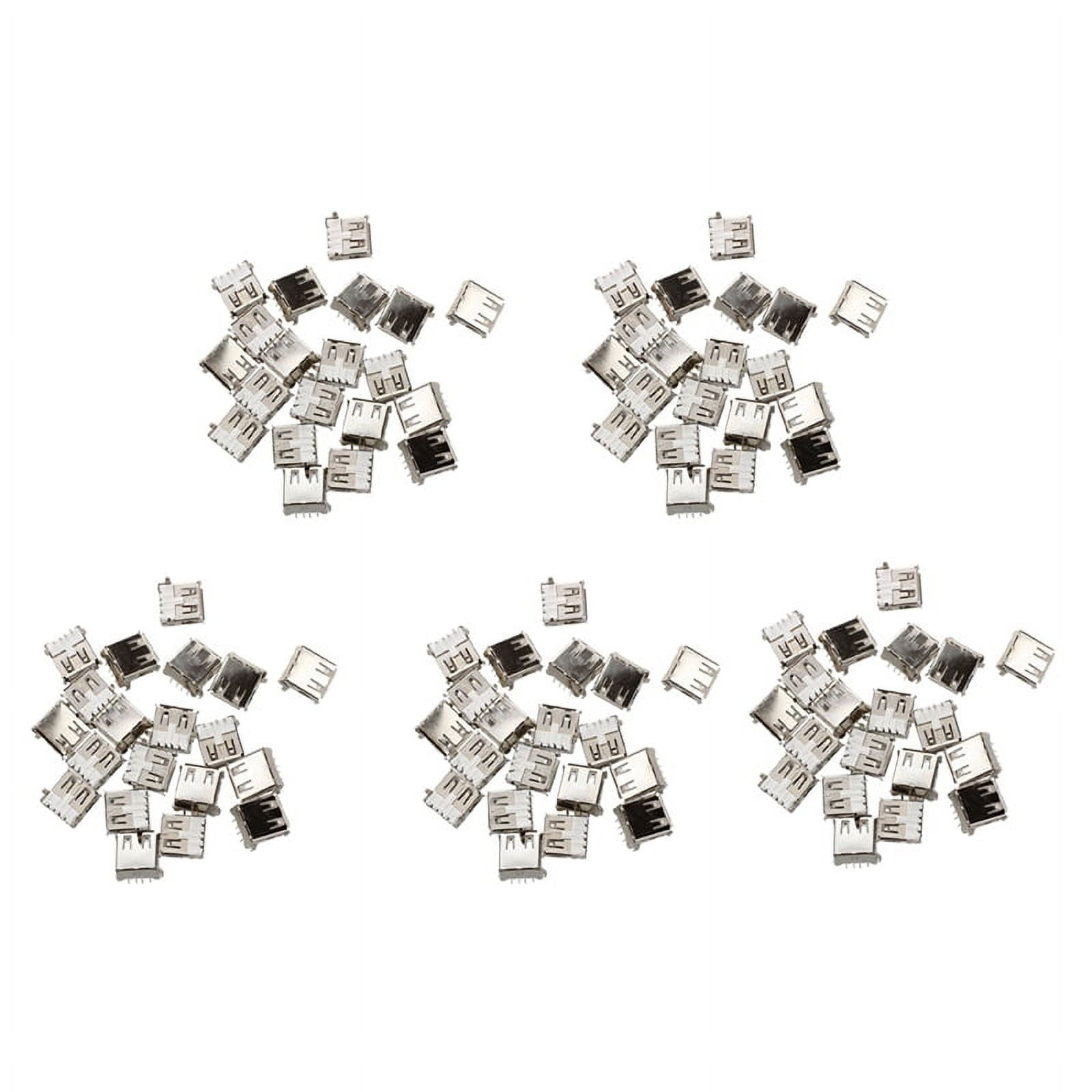 100 Pcs USB Female Type A 4-Pin DIP Right Angle Plug Jack Socket ...