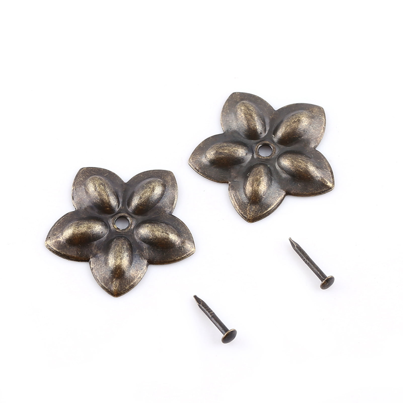 100 Pcs Upholstery Tacks, Decorative Furniture Tacks, Round Head Bronze ...
