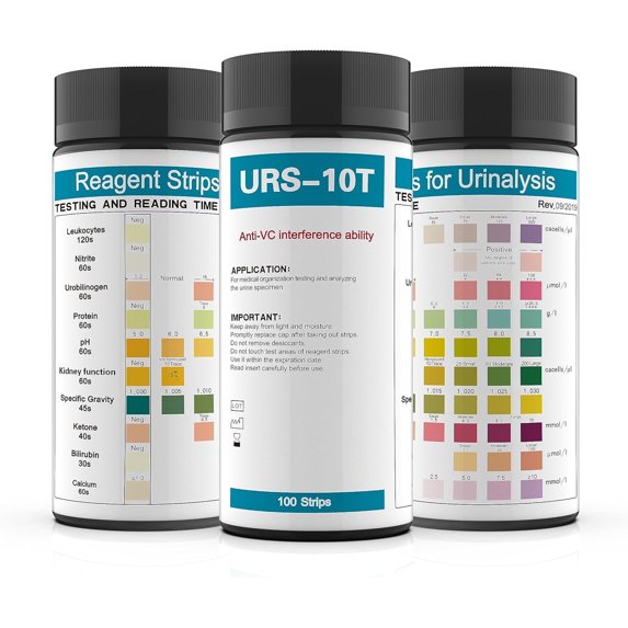 100 Pcs Urine Test Strips 10 Parameters Urinalysis Dip-Stick Testing ...