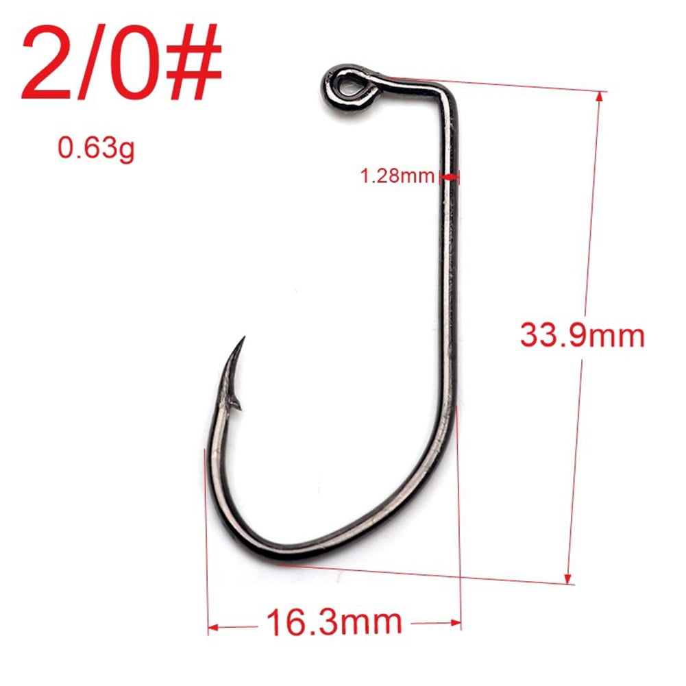 100 Pcs V Bend 90 Degree Aberdeen Offset Jig Fly Tying Strong Wire ...