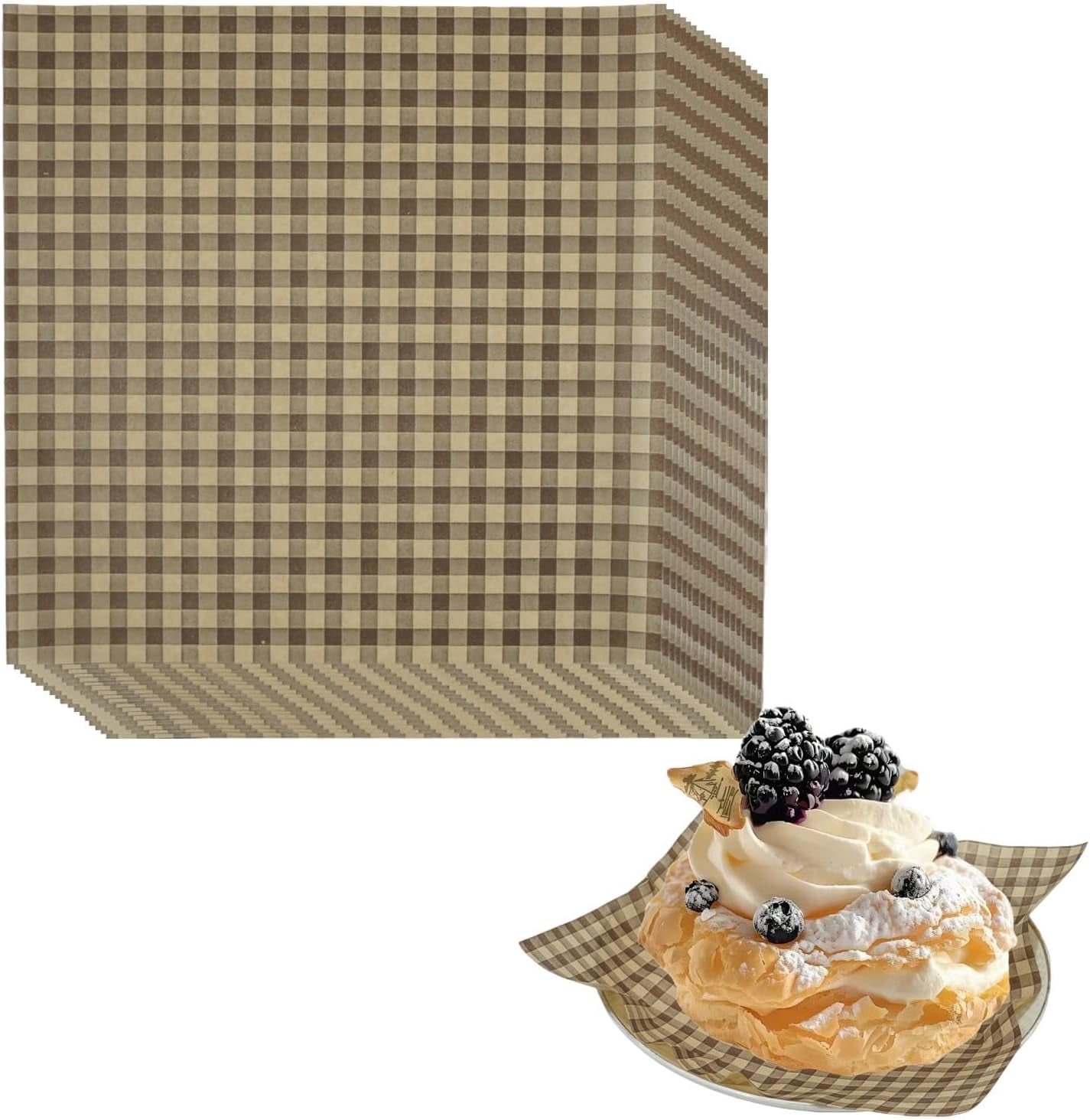 100 Pcs Waxed Deli Paper Sheets, Disposable Grease Proof Paper Sheets ...