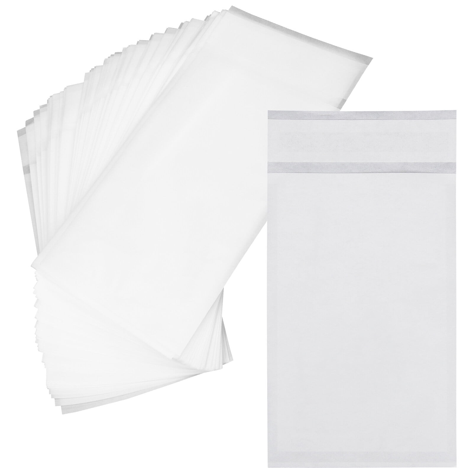 LABSERRON Self Seal Bags Wax Paper Bags Translucent 100pcs 89*135+30mm ...