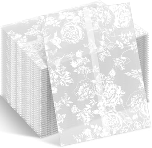 100 Pcs Wedding Vellum Jackets Bulk for 5x7 Invitations Vellum Paper ...
