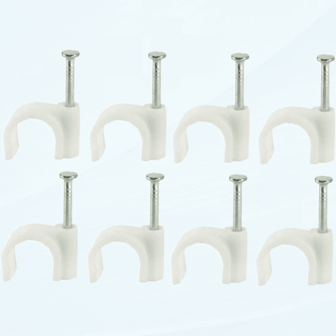 100 Pcs White Cable Ties Cable Wire Clips Square Nails Cable Holders ...