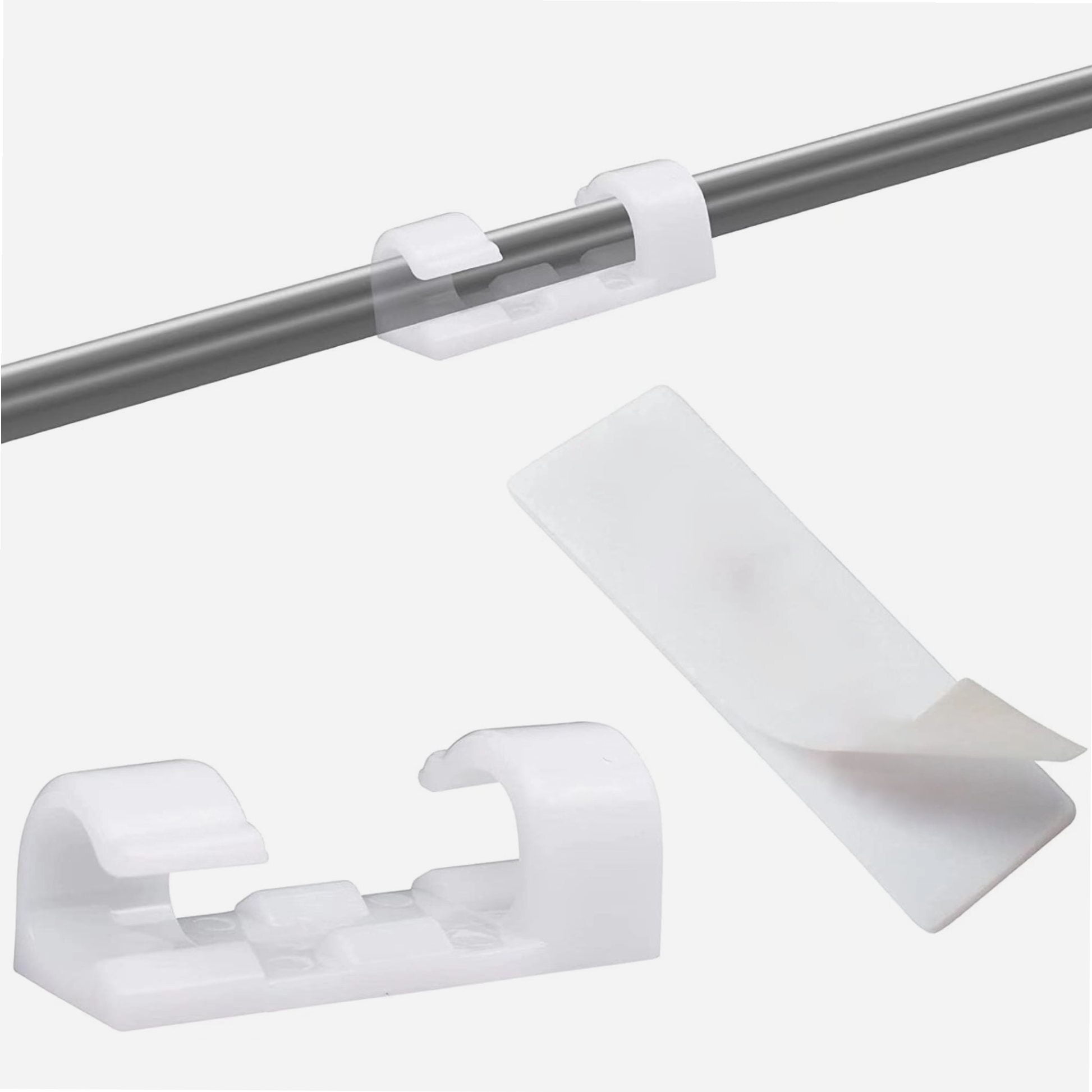 100 Pcs White Self-Adhesive Outdoor Cable Clips Wire Clips Car Cable ...