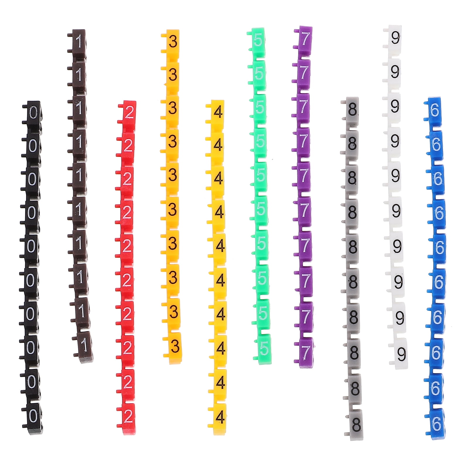 100 Pcs Wire Number Label Wall Mount Tv Bracket Cable Markers Labels ...