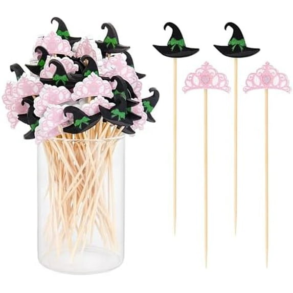 100 Pcs Witch Hat Cocktail Picks Decorative Toothpicks for Appetizers ...