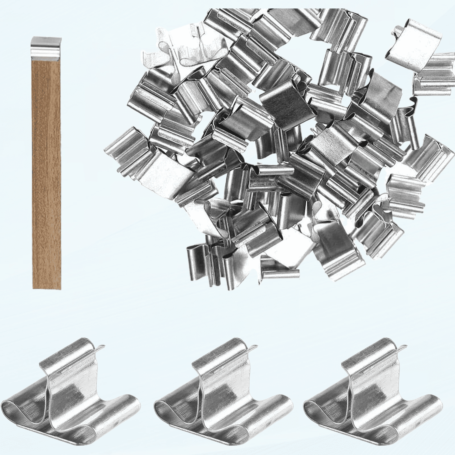 100 Pcs Wood Candle Wick Base Clips for Candle Making, Wood Wick Holder ...