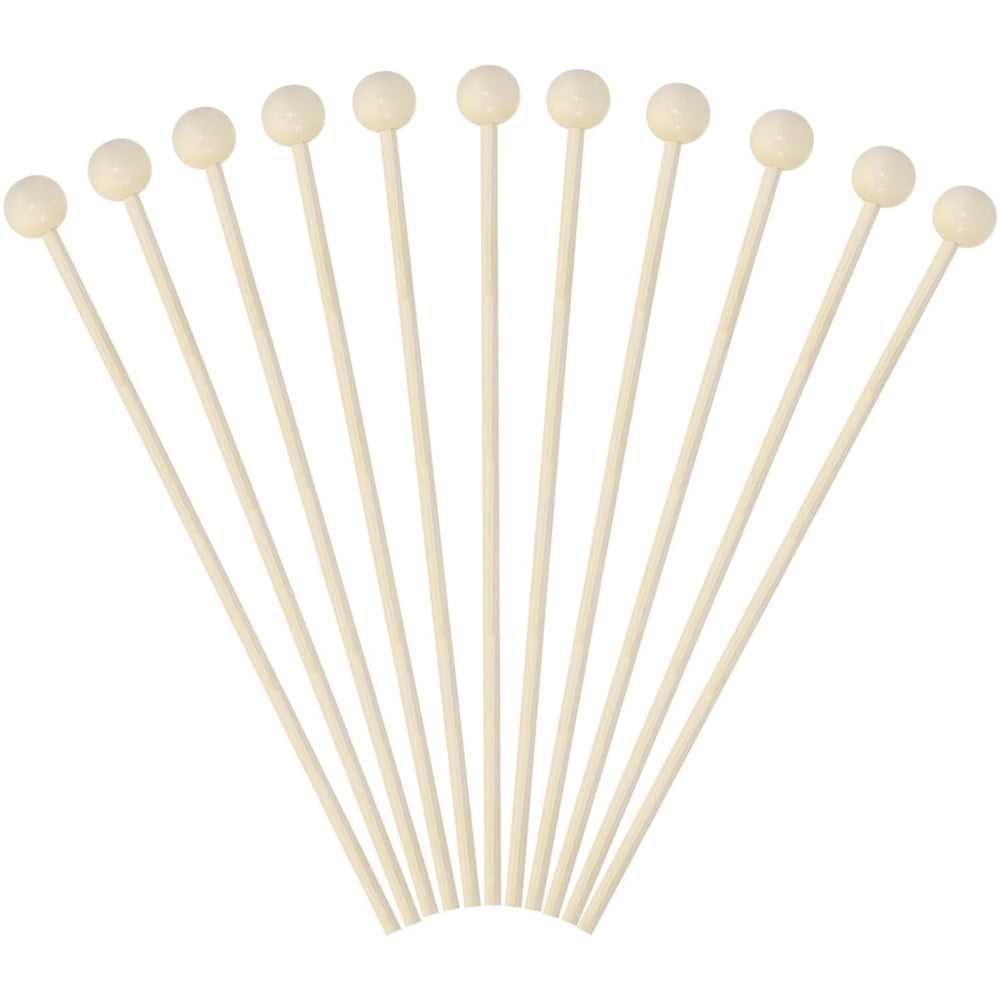 100 Pcs Wood Swizzle Sticks,Rock Candy Sticks with Ball,Disposable ...