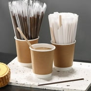 NOGIS 7.5 Inch 200 Pcs Paper Wrapped Coffee Stirrers, Individually ...