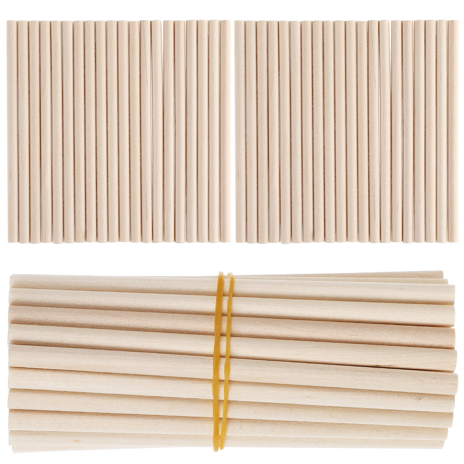 100 Pcs Wooden Dowel for Craft Wooden Sticks Long Wooden Rod for Craft ...