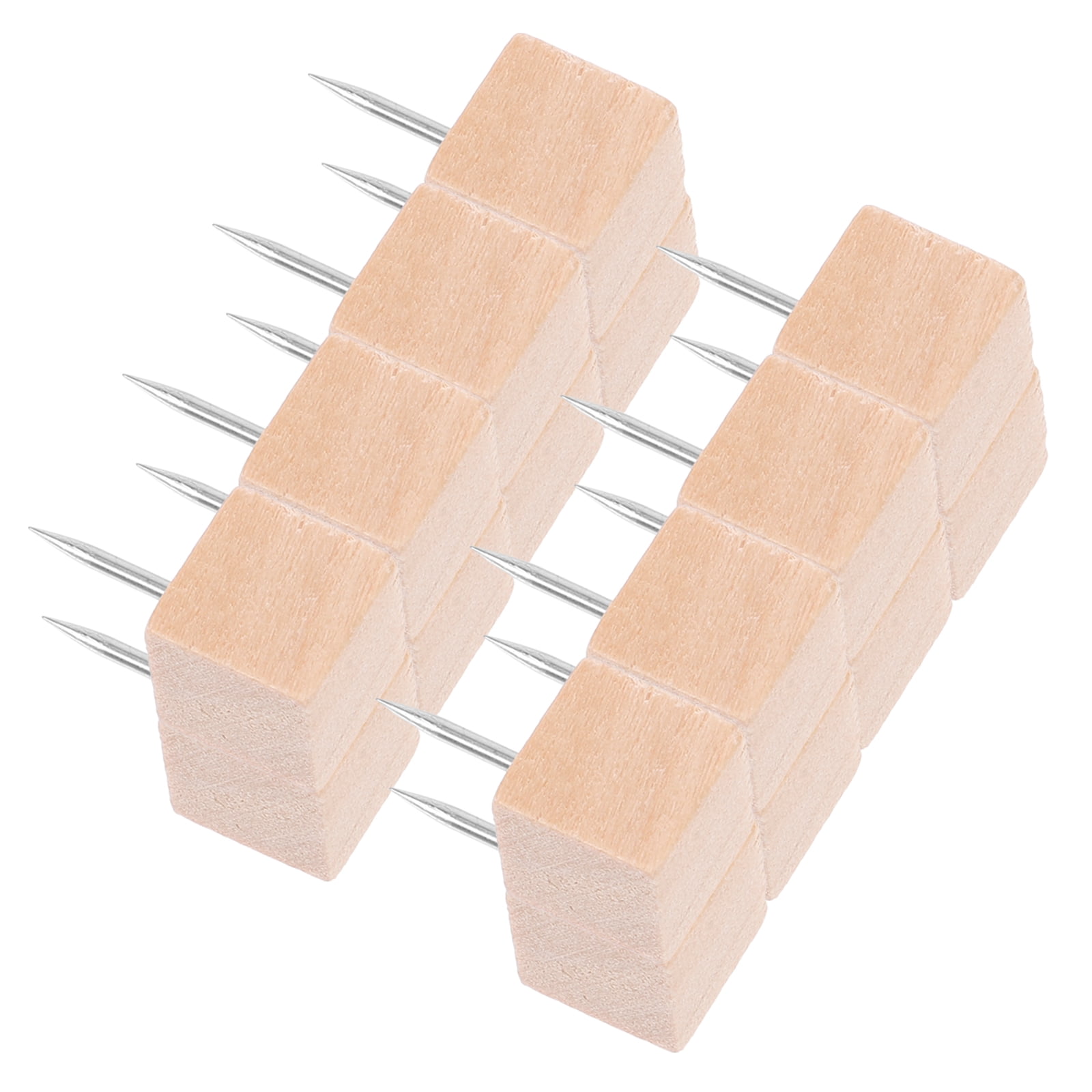 100 Pcs Wooden Push Pin Decorative Thumb Tacks Thumbtacks Wall Pins ...