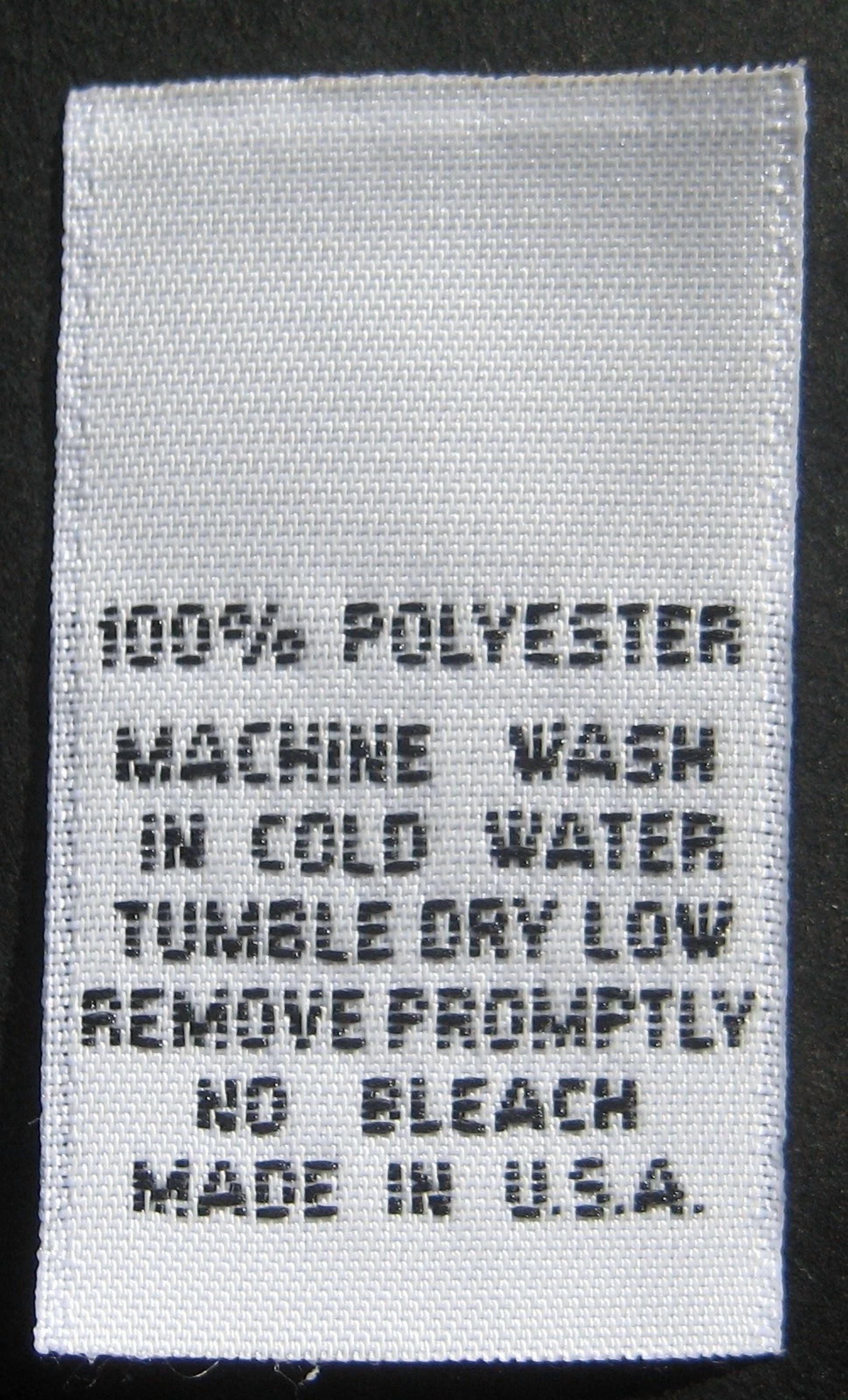 100 Pcs Woven Clothing Labels, Care Label - 100% Polyester - Walmart.com