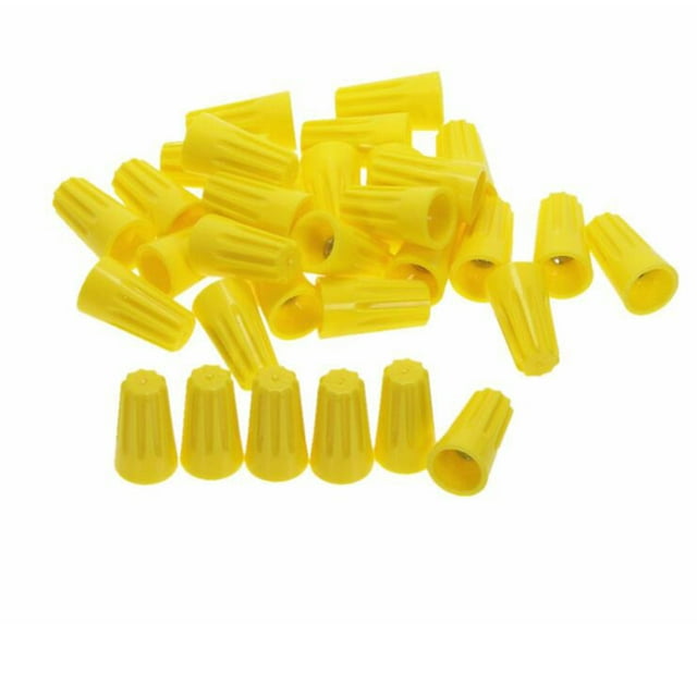 100 Pcs Yellow 8x15mm Electrical Wire Connectors Screw Terminals ...