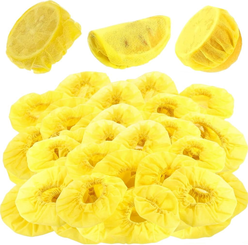100 Pcs Yellow Lemon Nets for Squeezing, Disposable Lemon Covers for ...