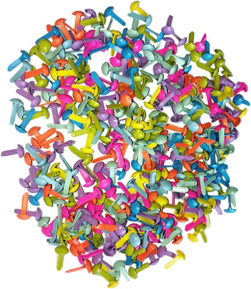 100pcs Decorative Mini for - Colors Small Multicolored Fastener Brass ...