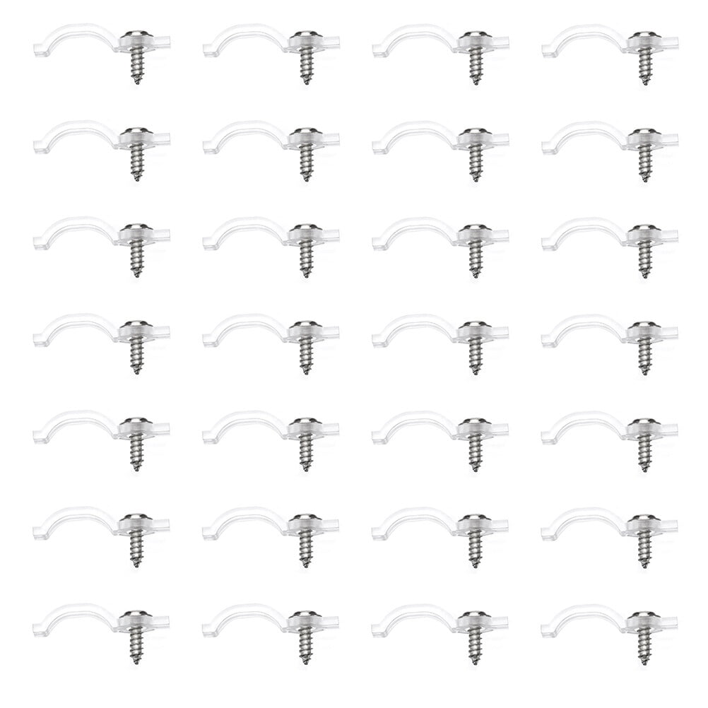 100 Pcs outside Light Screw Mounting Clip LED Strip Fixing Outdoor ...