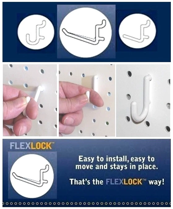 100 Peg Hooks 1/4" Pegboard Tool & Craft Organizers - Walmart.com