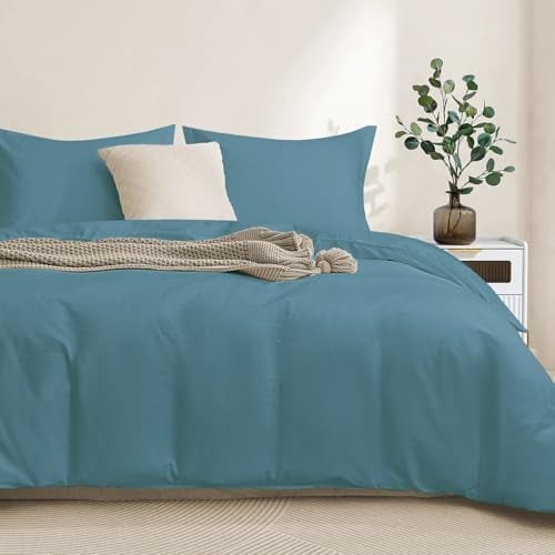 100-Percent Cotton Duvet Cover Set, Hidden Zipper Closure, Ultra Soft ...