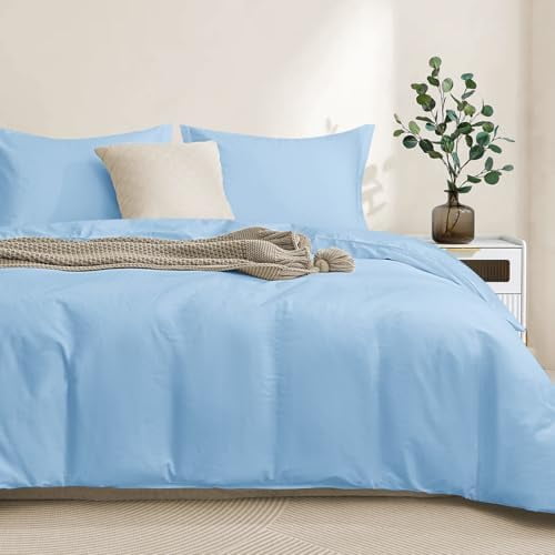 100-Percent Cotton Duvet Cover Set, Hidden Zipper Closure, Ultra Soft ...