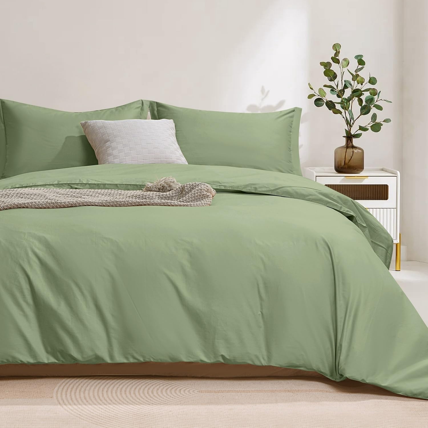 100-Percent Cotton Duvet Cover Set, Hidden Zipper Closure, Ultra Soft ...