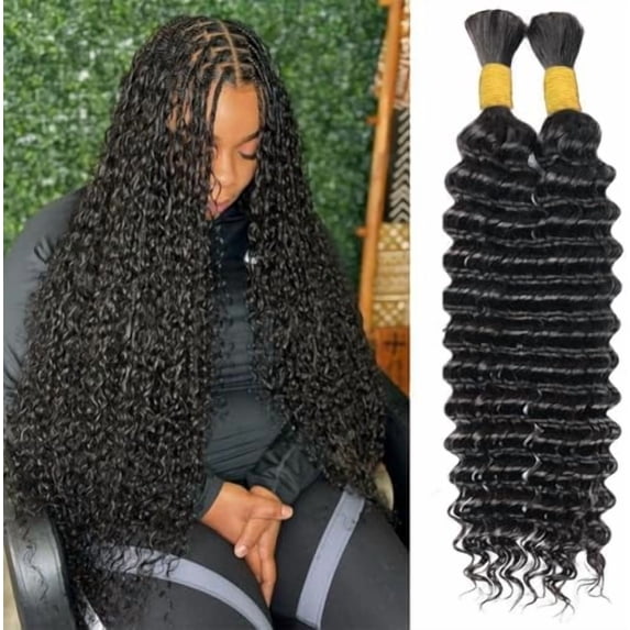 100 Percent Human Braiding Hair for Boho Braids 20 Inch 105g Curly ...