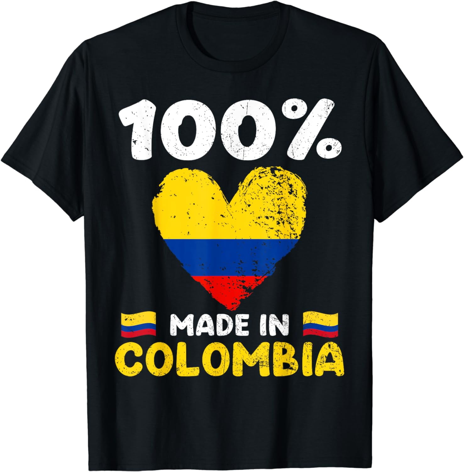 100 Percent Made In Colombia Colombian Boys Girls Kids T-Shirt ...