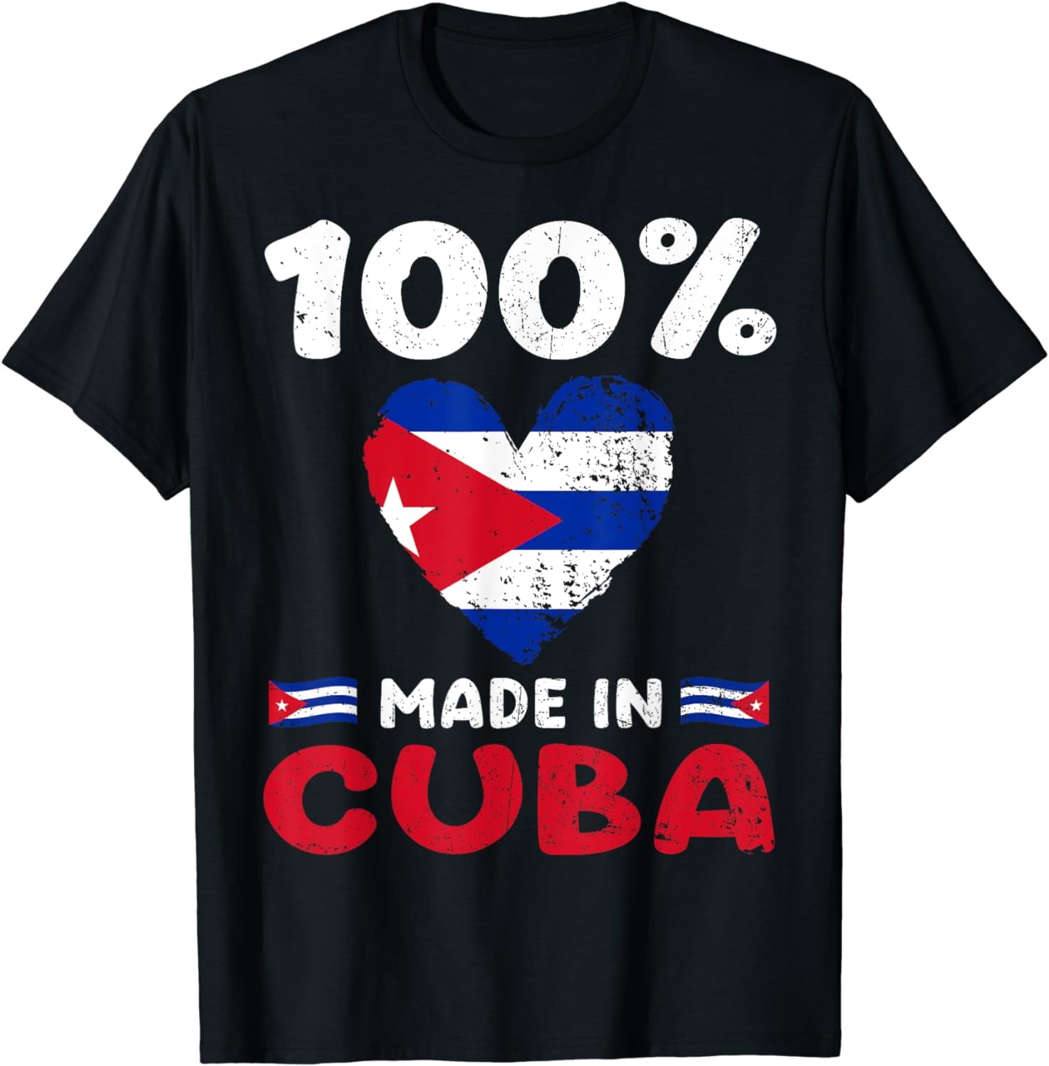 100 Percent Made In Cuba Cuban T-Shirt-L - Walmart.com