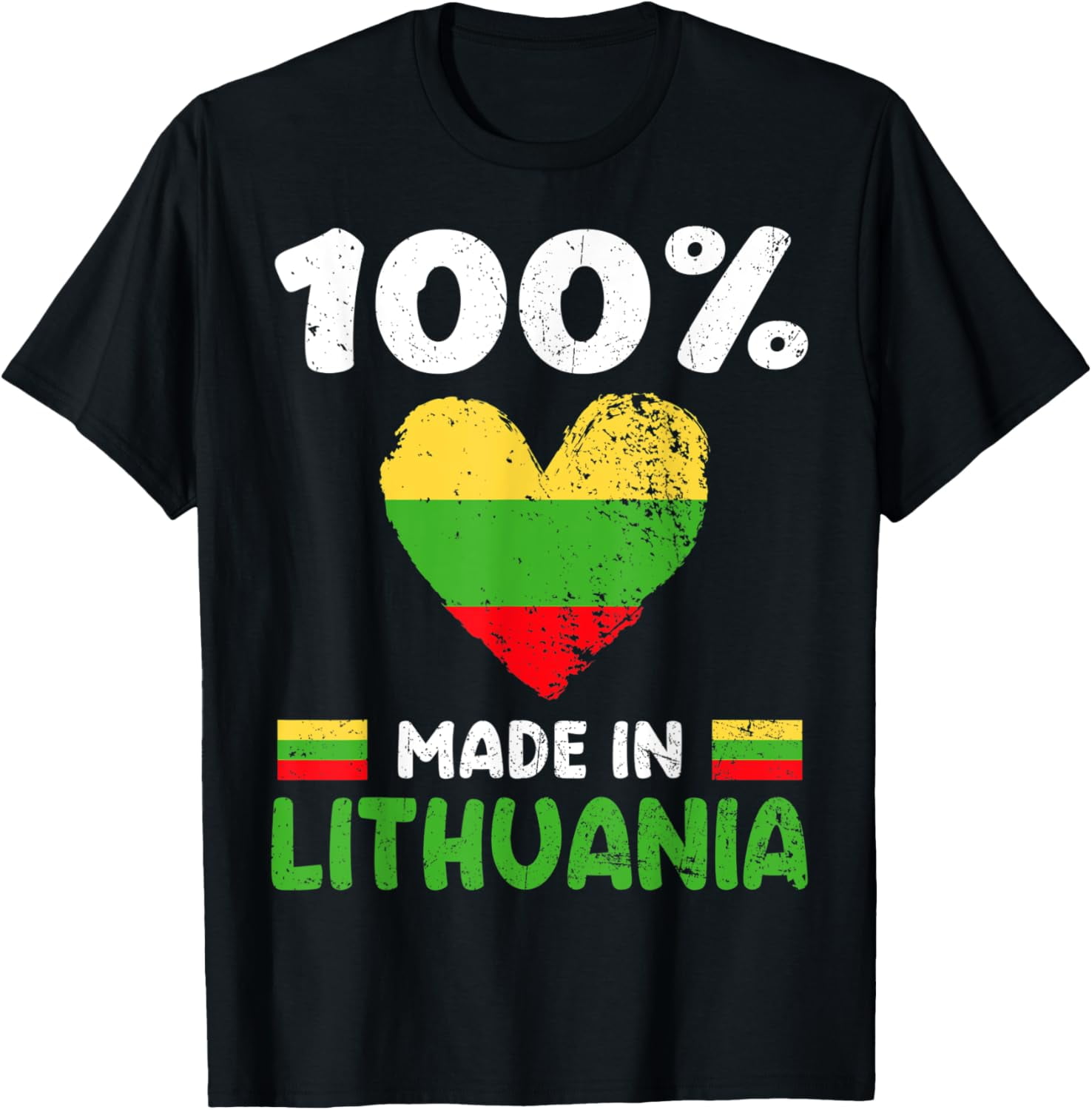 100 Percent Made In Lithuania Lithuanian Boys Girls Kids T-Shirt ...