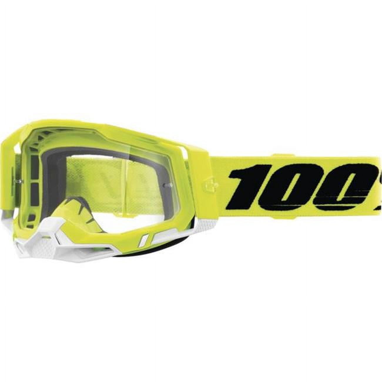100 Percent Racecraft 2 Yellow & Clear Lens Goggles - Walmart.com