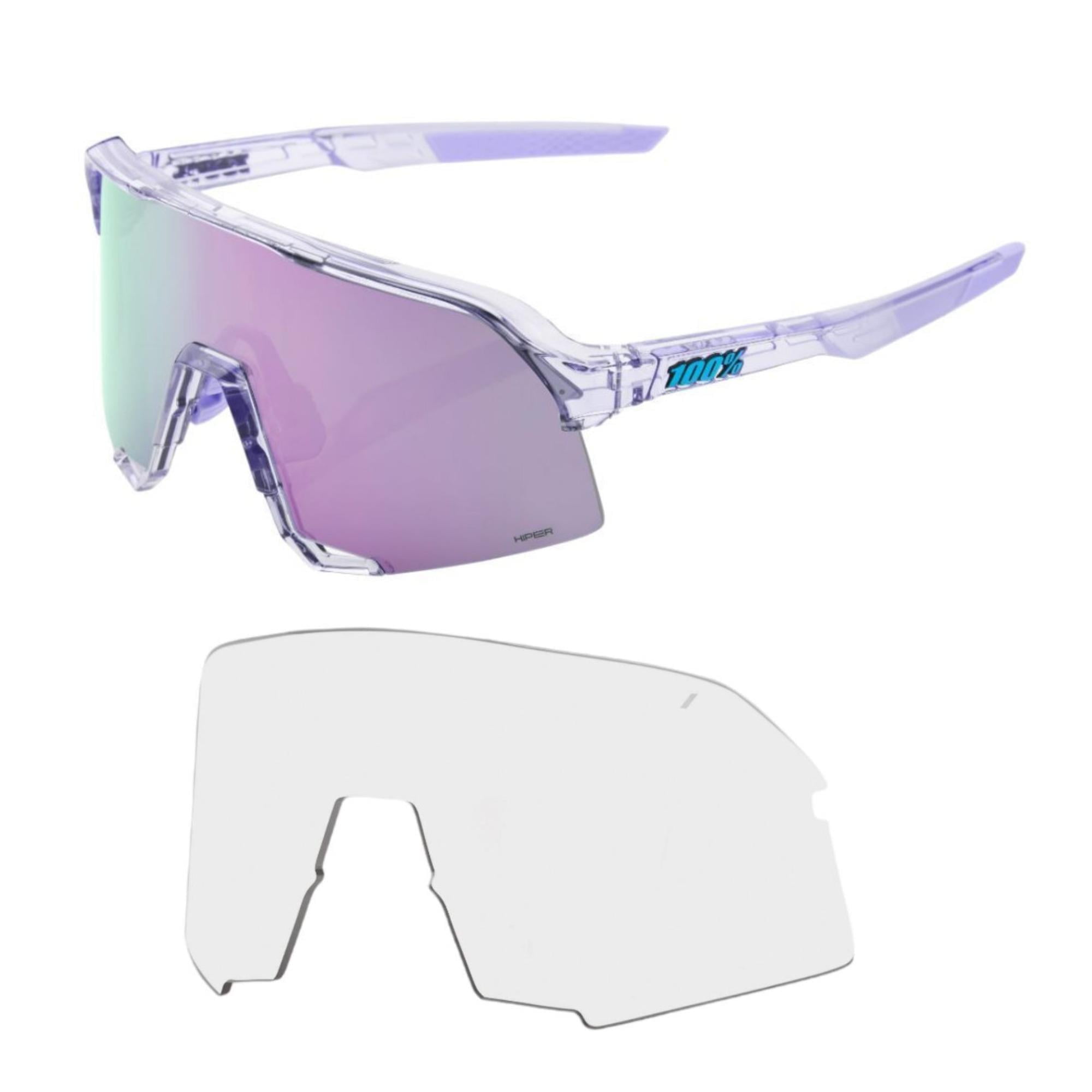 100 Percent S3 HiPER Lavender Mirror Lens Sunglasses with Polished ...