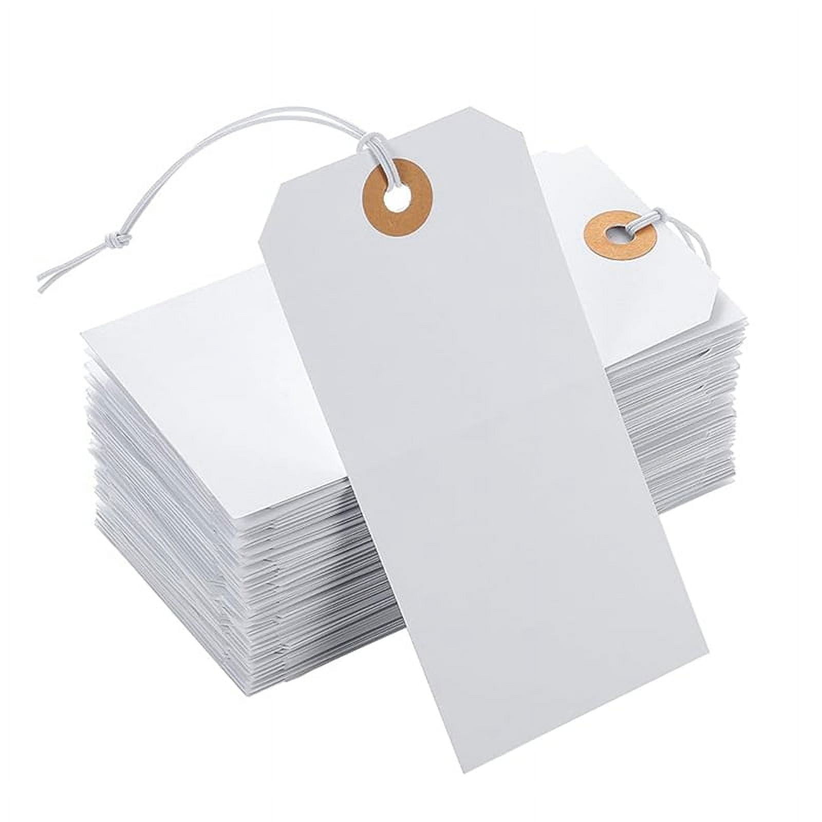 100 Perforated Cotton Elastic Line Hang Tags Card Card Label Listing ...