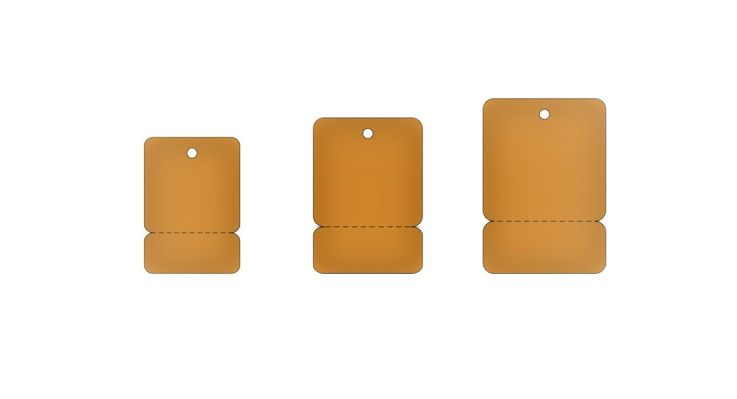 100 Perforated Hang Tags: Rectangular Blank Tags Price Tag with Tear ...