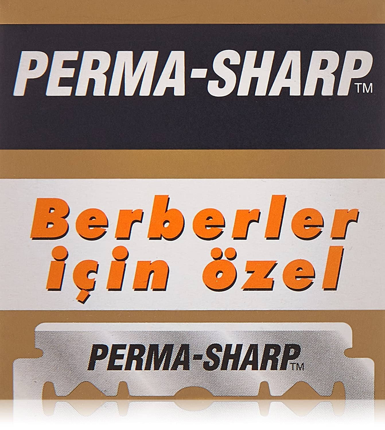100 Perma-Sharp Straight Edge Razor Blades for use in Professional ...