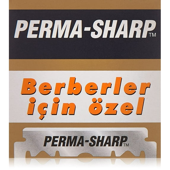 100 Perma-Sharp Straight Edge Razor Blades for use in Professional ...
