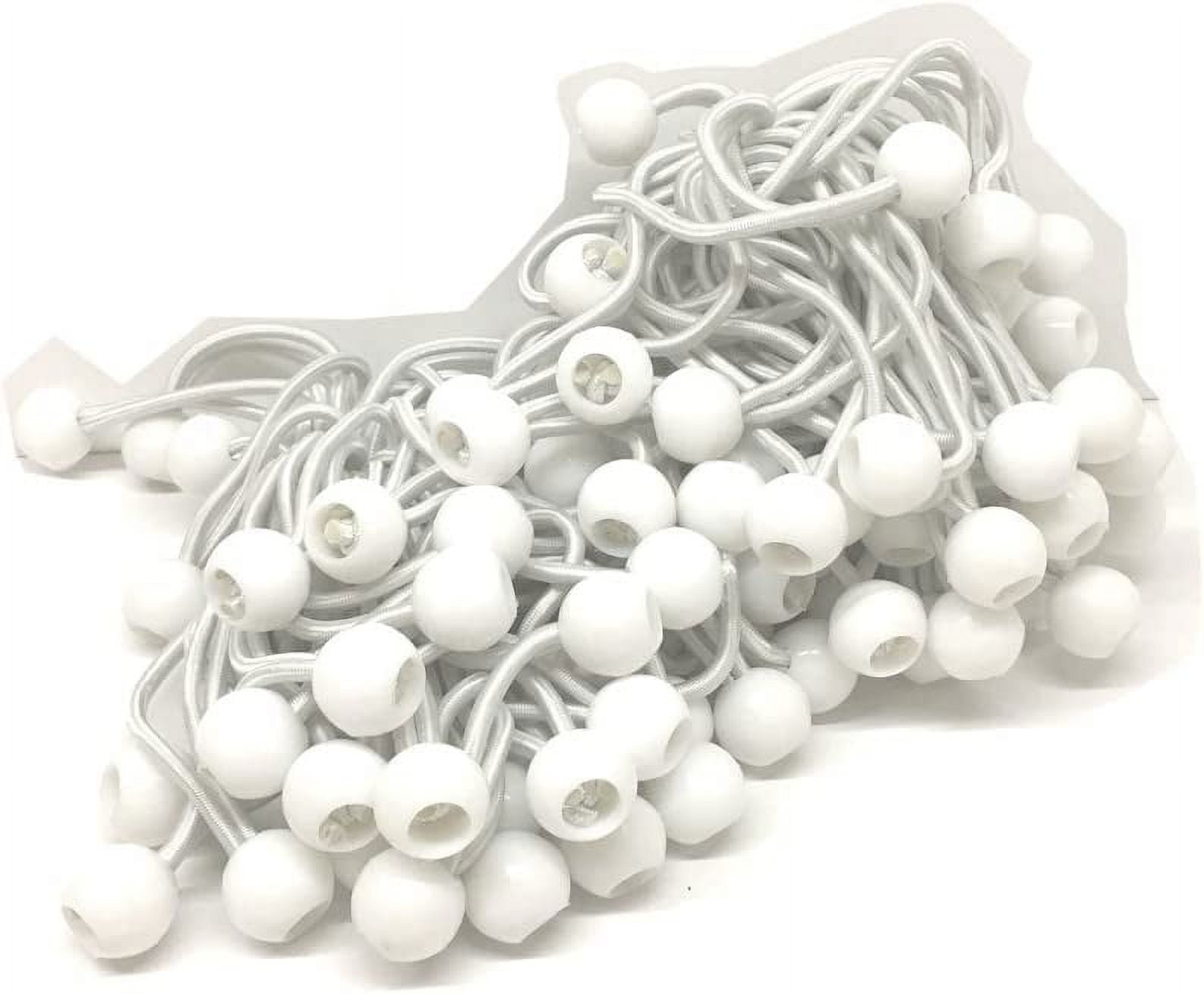 100 Piece 6" Ball Bungee Cord Tie Down Plastic Toggle Balls Straps For ...