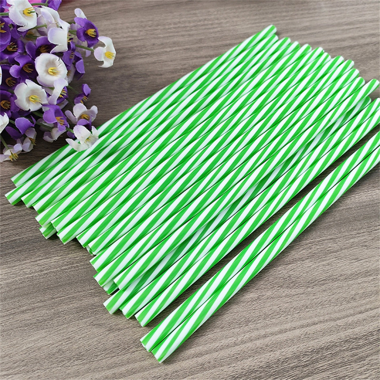 100 Piece 8 Inch Reusable Plastic Thick Drinking Straws BPA Free Mason ...