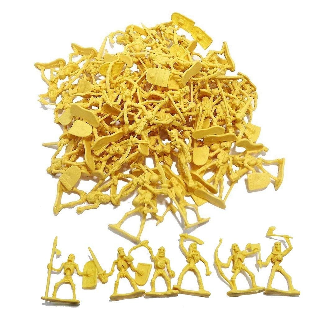 100 Piece Skeleton Warrior Action Toy Figurines, Army Battle Set, 2 ...