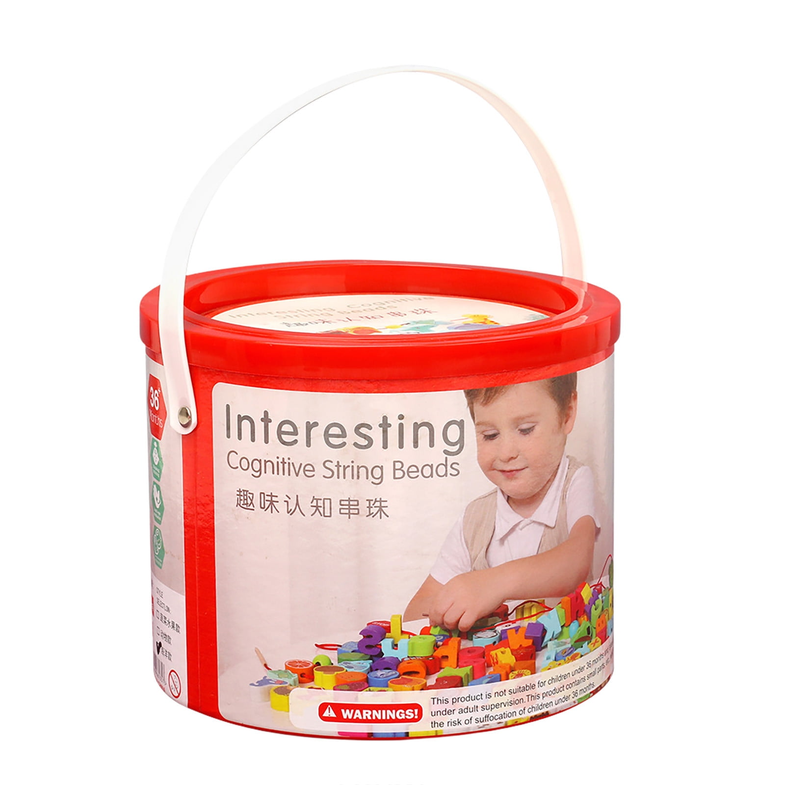 100-Piece Beaded Threading Set for Infants and Toddlers, Educational ...