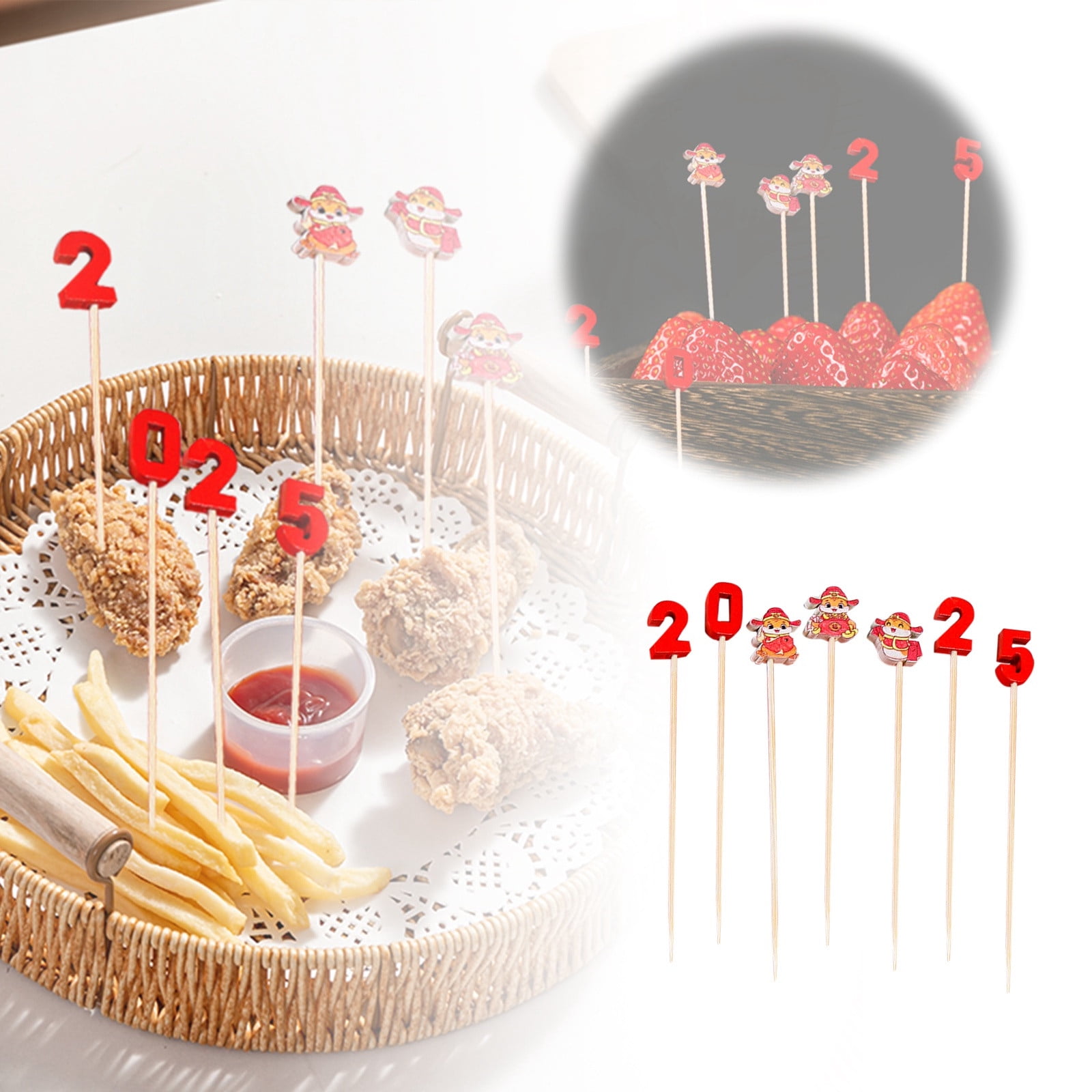 100 - Piece Chinese New Year Cocktail Toothpicks - Festive Party Food ...