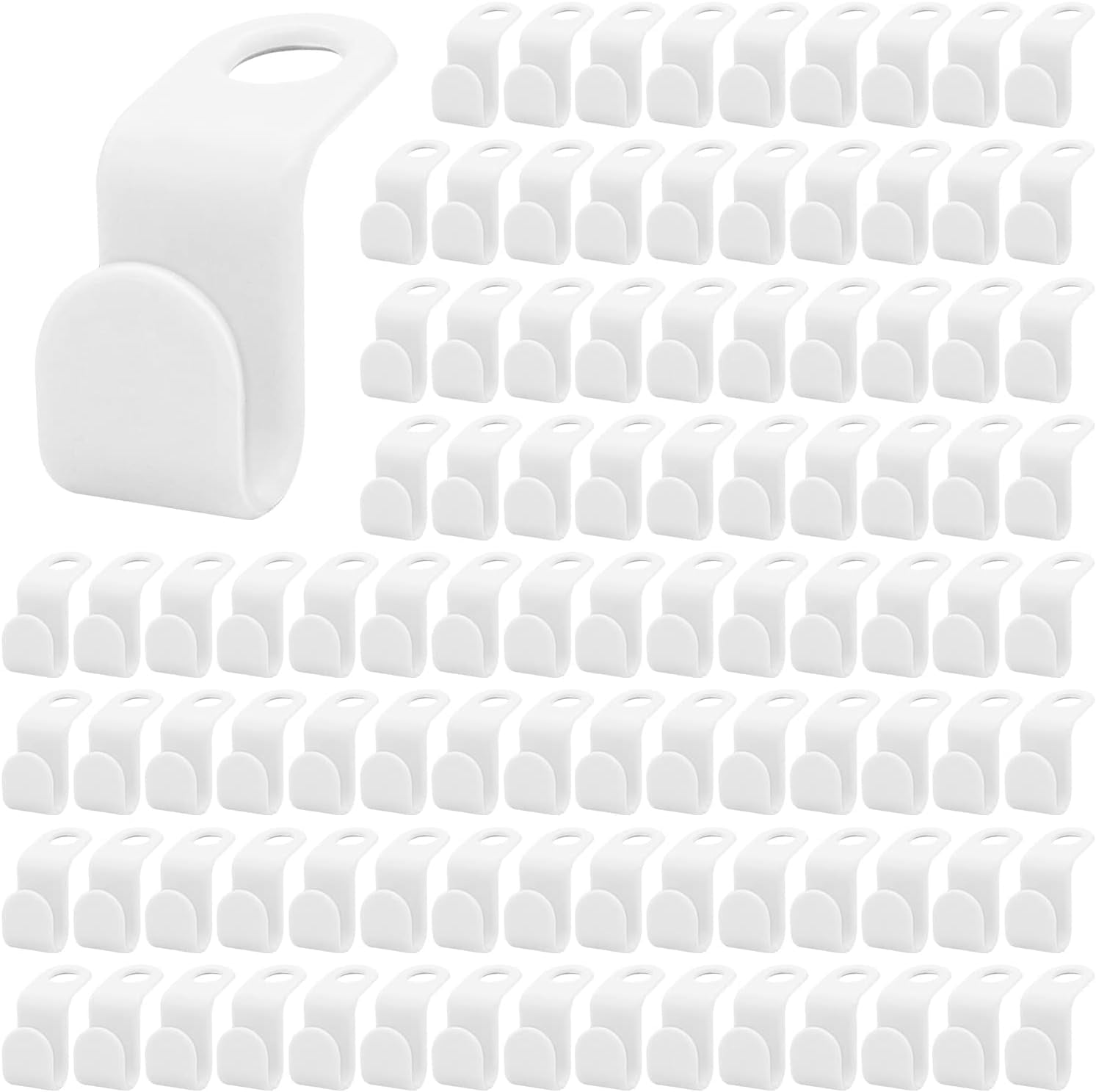 100 Piece Clothes Hanger Connector Hooks Hanger Extender Clips Space ...