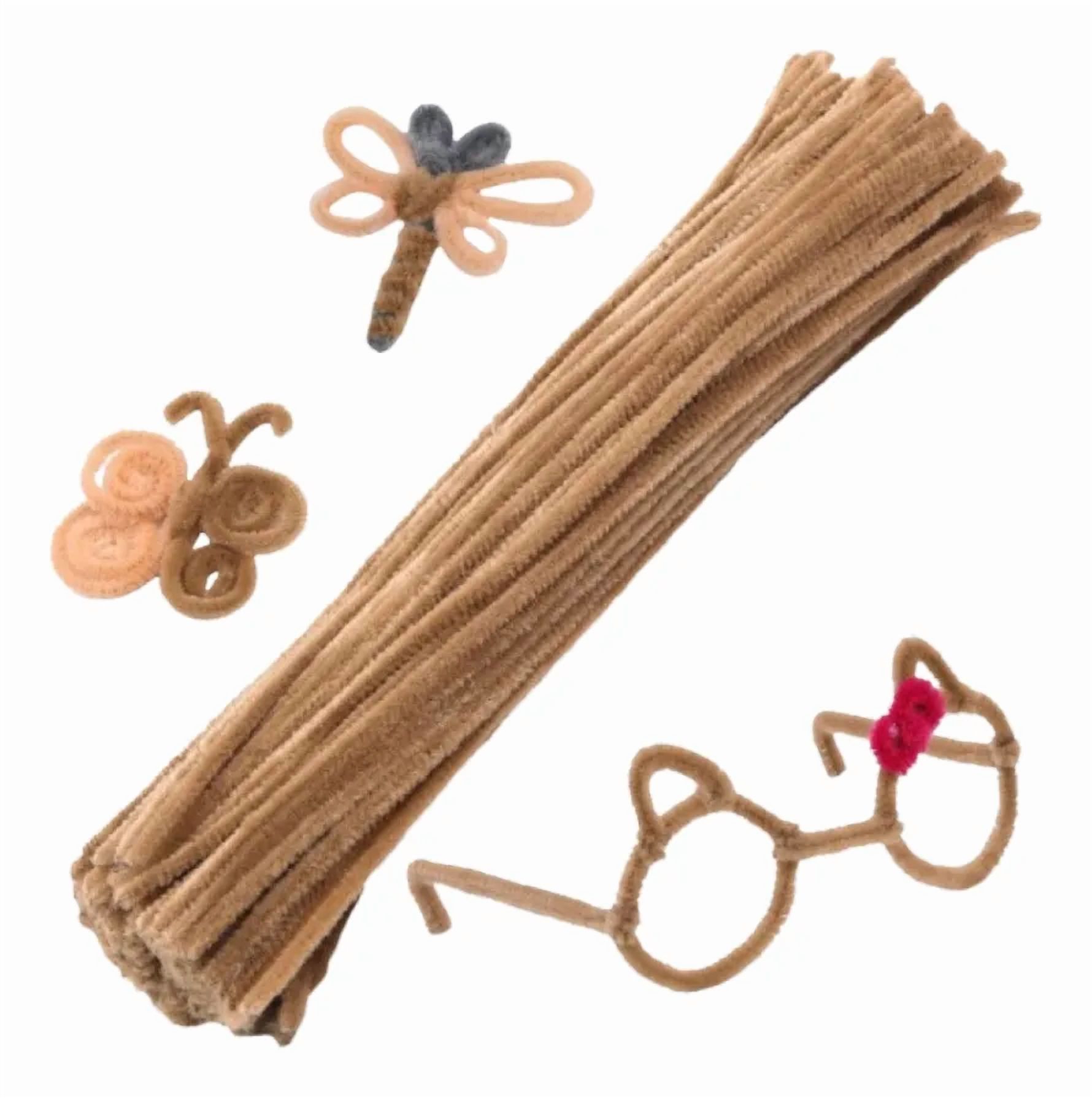 100-Piece Colored Chenille Stems, 30x0.6cm, Fluffy Pipe Cleaners for ...