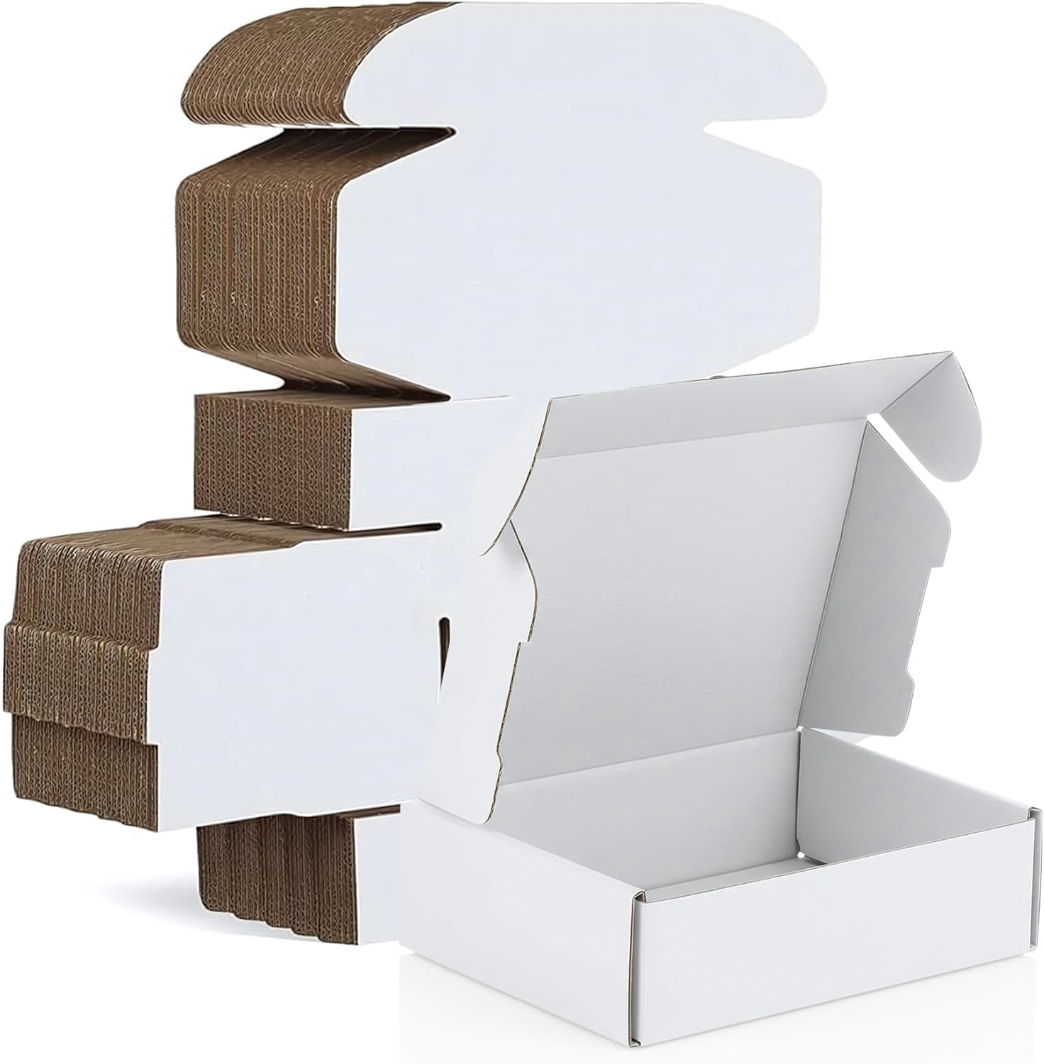 100-Piece Corrugated Cardboard Shipping Boxes 5.91 x 3.94 x 1.57 Inches ...