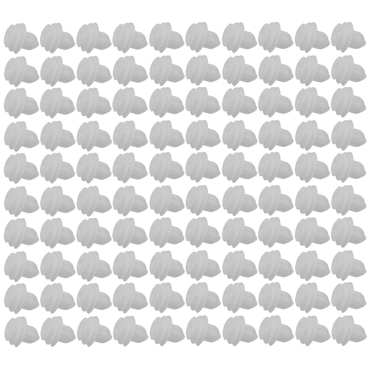 100-Piece Door Panel Retainer Clips, White, Inner Panel Fasteners, Easy ...
