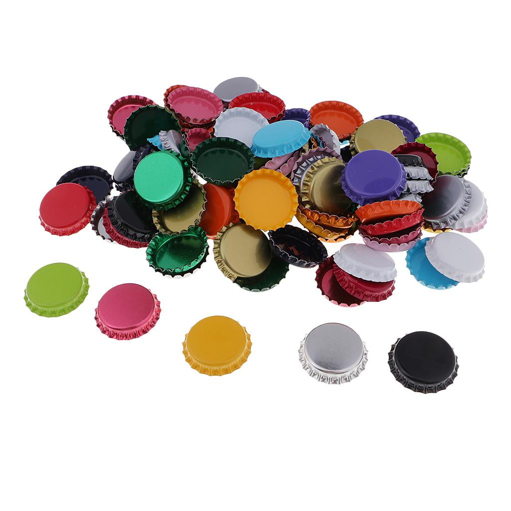 100 Piece Flattened Bottle Caps for Bows Pendant Craft Multicolor 1 ...