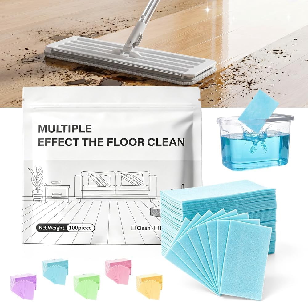 100 Piece Floor Cleaning Tablets Multi-Surface Cleaner - Dissolvable ...