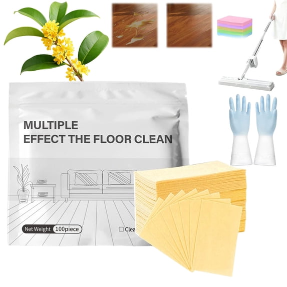 100 Piece Floor Cleaning Tablets Multi-Surface Cleaner, Multiple Effect ...