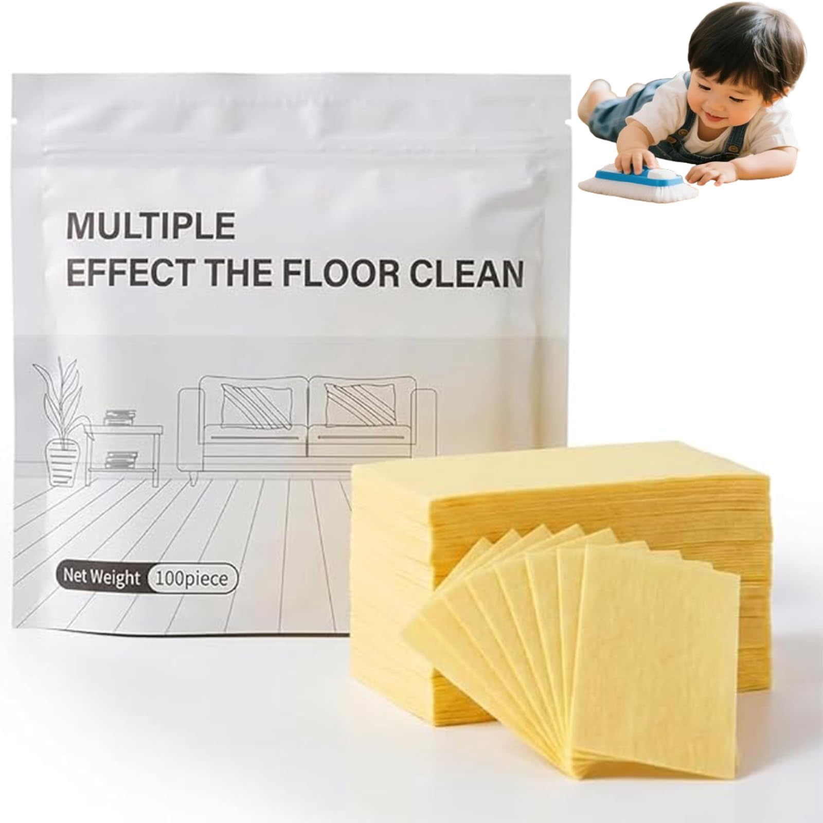 100 Piece Floor Cleaning Tablets Multi-surface, 2026 Upgraded Floor ...